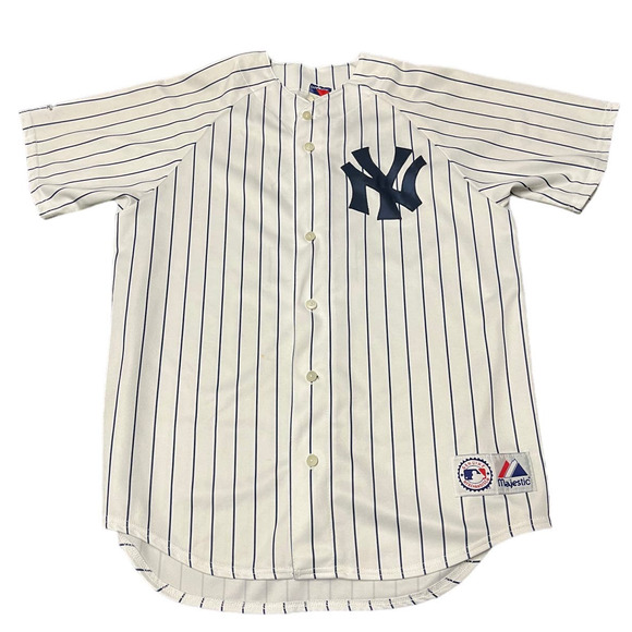 Majestic | Shirts | Majestic Vintage 9s Mlb New York Yankees Jersey 2 Derek Jeter In Lxl | Poshmark